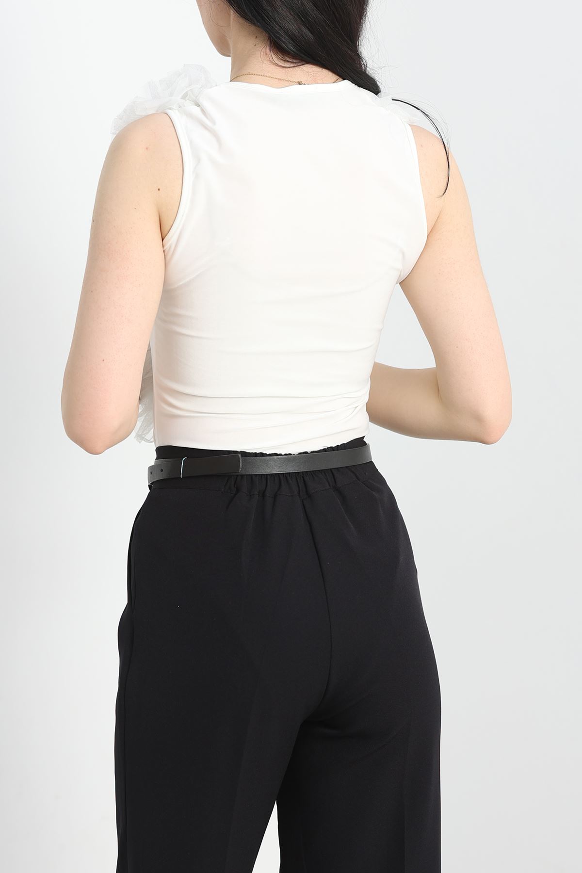 Çıtçıtlı Bluz Ekru - 41398.1595. - Haydigiy