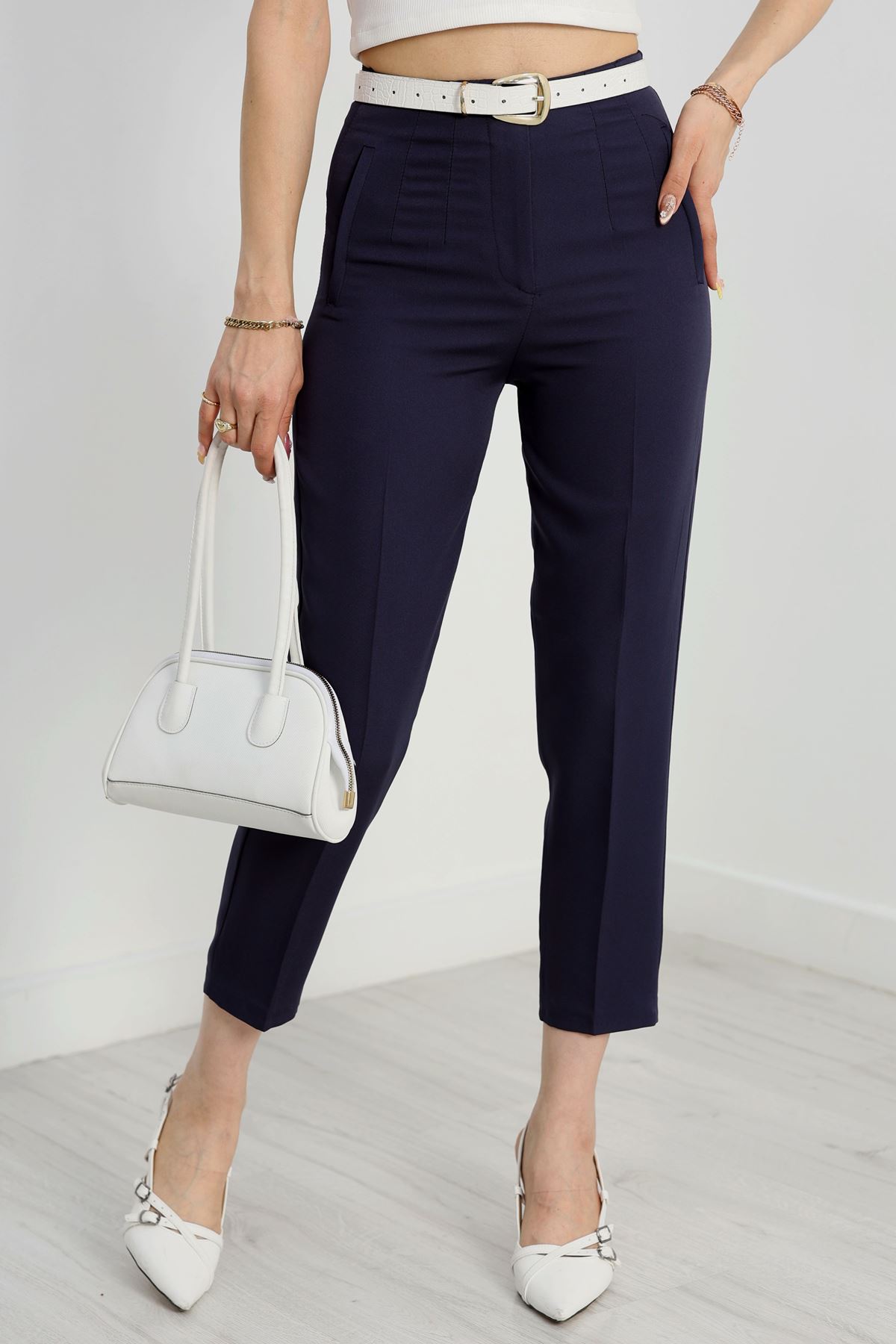 Zra Krep Havuç Pantolon Lacivert1 - 90129.1920. - Haydigiy