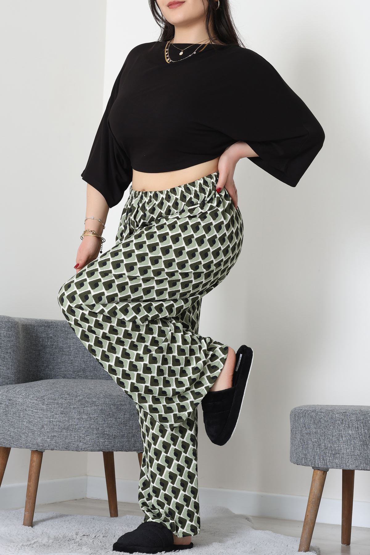 Bürümcük Büyük Beden Alt Yeşil - 52127.1567. - Haydigiy